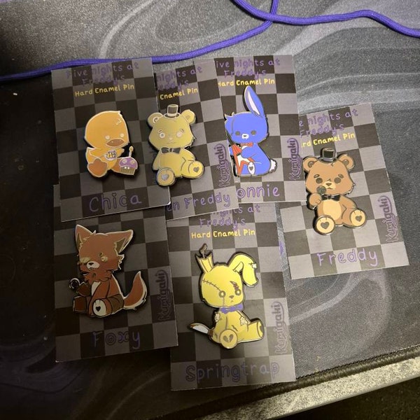 Fan Made Five Nights at Freddy's Inspired Cute Hard Enamel Pins - Etsy