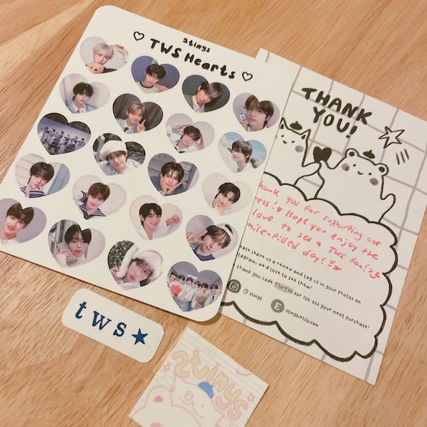 Custom Hearts Sticker Sheet | 20 Pcs | Aesthetic Cute Kpop Stickers for ...