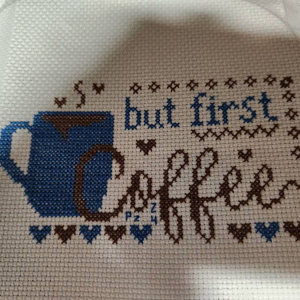 But First Coffee Cross Stitch by Lindsey Weight of Primrose Cottage ...