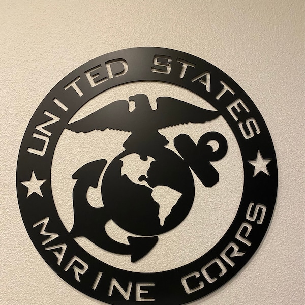 US Marine Corps Metal Sign -- Authorized Seller for USMC Logo -- USMC ...