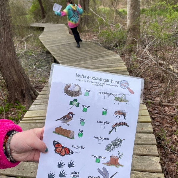 Nature Scavenger Hunt for Kids Woodland Treasure Hunt Outdoor Adventure ...