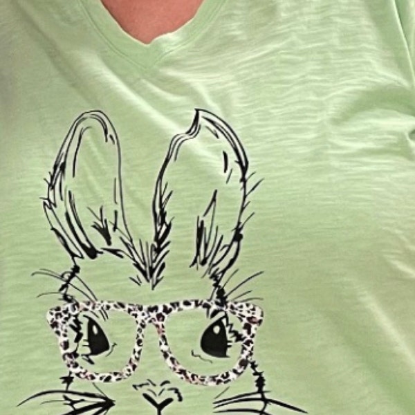 Easter Bunny With Glasses, Bunny With Glasses, Bunny With Glasses Svg ...