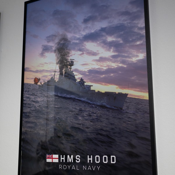 HMS Hood Artwork Poster - Etsy