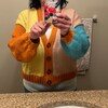 Harry Styles Inspired Cardigan, Colour Block Patchwork Cardigan ...