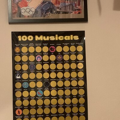 100 Musicals Scratch off Poster - Etsy UK