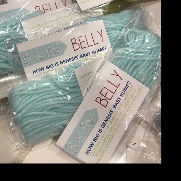 B is for Belly - Pregnant Belly Measuring Game - Baby Shower Game ...