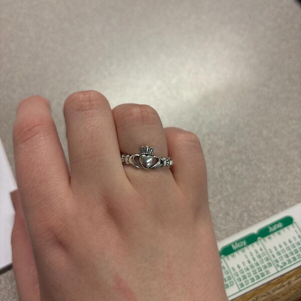 Celtic Claddagh Ring Silver, Silver Claddagh Ring, Simple Claddagh Ring ...