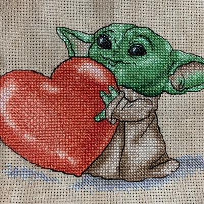 Baby Yoda Cross Stitch Patterns Super Hero for Kids Fantasy for Boy ...