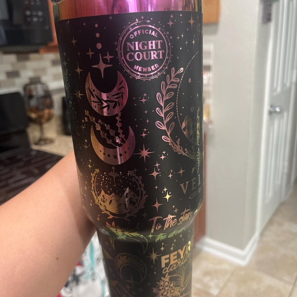 Velaris ACOTAR 40oz Tumbler, Fantasy Book Lover, Stanley Like Quencher ...