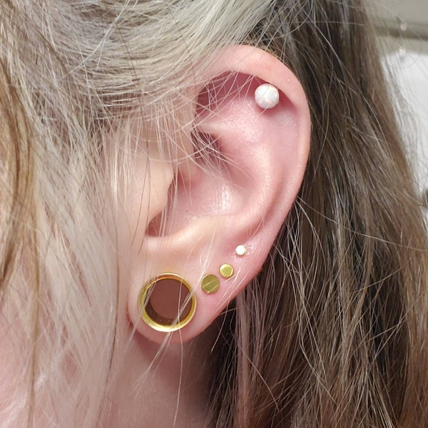 Triple Lobe Earring Set Daisy Flower Studs Earrings Gift 3 Piece Set Double Second Hole Piercing ...