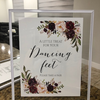 Dancing Feet Sign Dancing Shoes Wedding Sign A Little Treat - Etsy