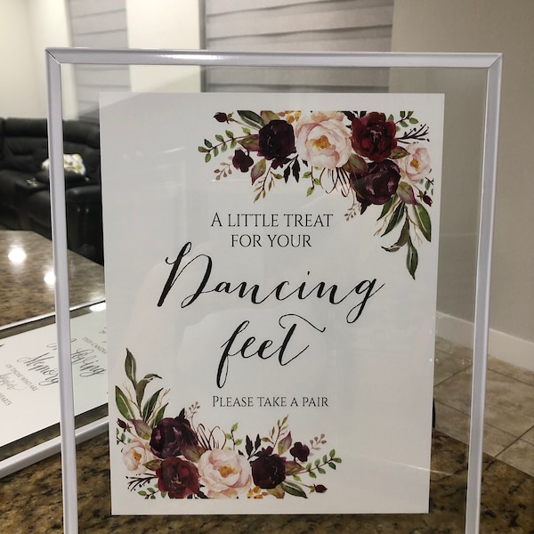Dancing Feet Sign, Dancing Shoes Wedding Sign, A Little Treat for Your ...