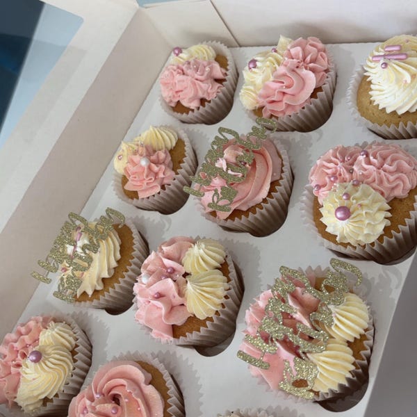 Antler Cupcake Topper, Cake Charm, Christmas Cake Topper, Glitter Cake ...