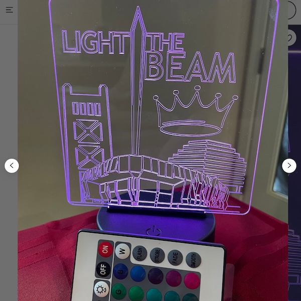 Light the Beam Sacramento Kings Acrylic Sign With LED Base, Version 2 ...