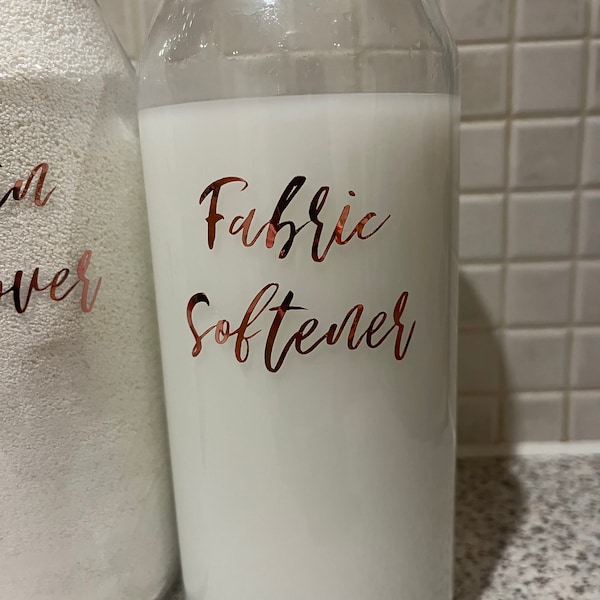 Laundry Room Labels - Utility Decals - Washing Powder, Fabric Softener ...