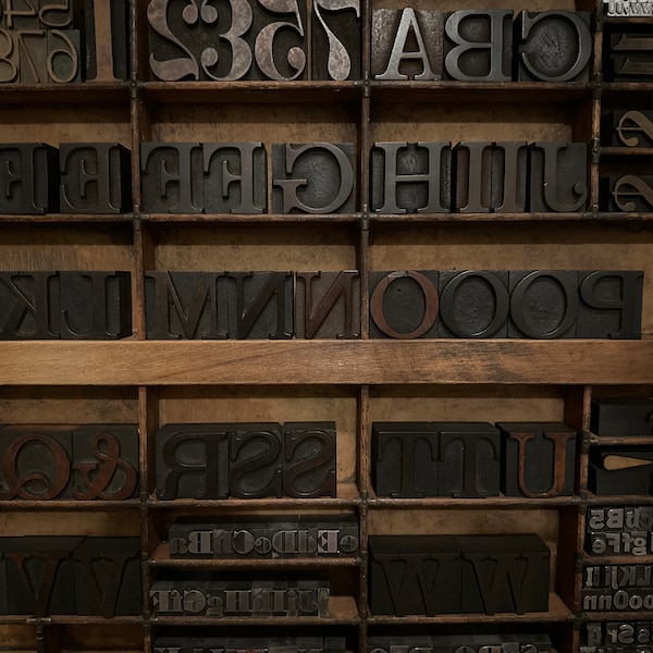 Pick Your Letters Antique WOOD TYPE, Vintage Alphabet, Printing Block ...