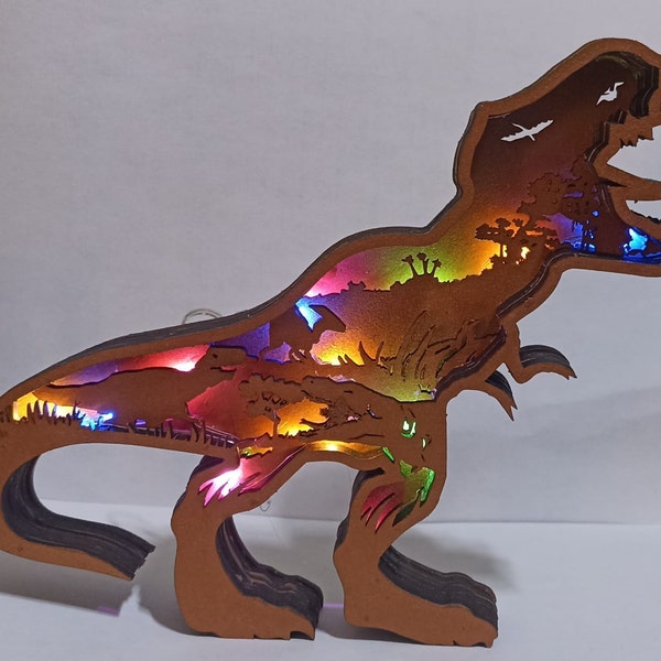 T-rex, Laser Cut File , Multilayer - 9 Layer Art Piece for Glowforge - Etsy