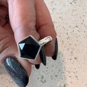 Natural Dark Red Raw Ruby Gemstone 925 Sterling Silver Ring / Fine ...