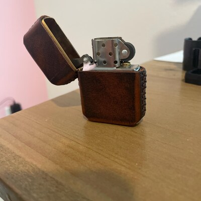 Crazy Horse Leather Lighter Case Handmade Leather Product Lighter ...