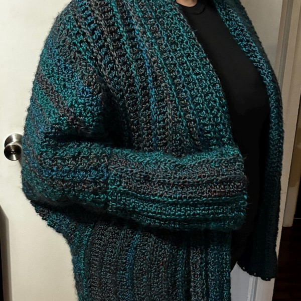 Crochet Pattern / Easy Cardigan From Rectangle / Beginner Sweater ...