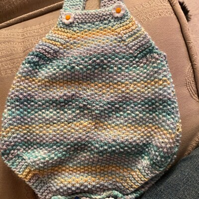 Baby Romper Knitting Pattern Mio Knitted Playsuit PDF Knitting Pattern ...