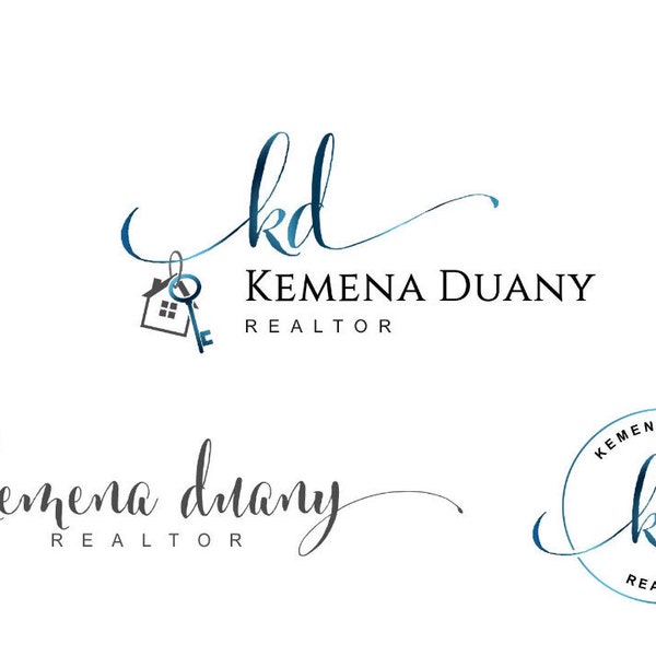 Real Estate Logo, Realtor Logo, House Key Logo, Gold Logo Design ...