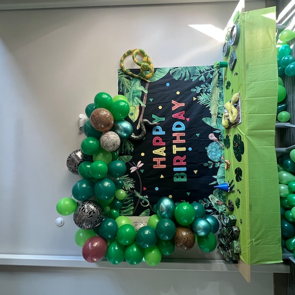 10' Snake Birthday Balloon Arch, Snake Birthday Banner, Snake Decor ...