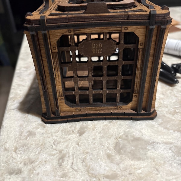 Dice Jail Laser Cut File: SVG, PDF, CDR (3mm-5mm Plywood) - Etsy