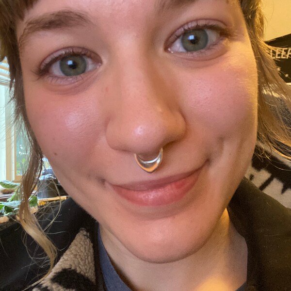 Septum Shield ~ Blade Septum Hoop ~ Fin Body Jewelry ~ 5mm Shield ...