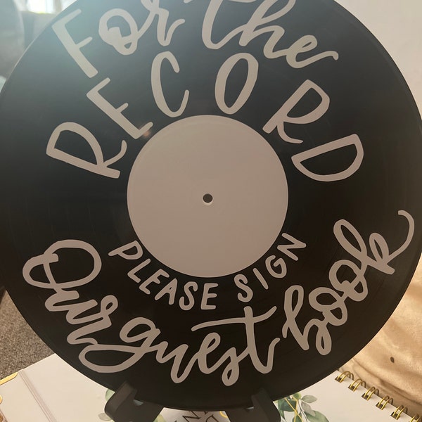 Record Please Sign Our Guestbook Record Signage - Etsy