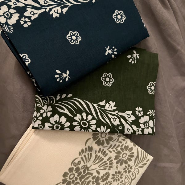 Fall Colors Floral 100% Cotton Bandanas Botanical Head Wraps Scarf ...