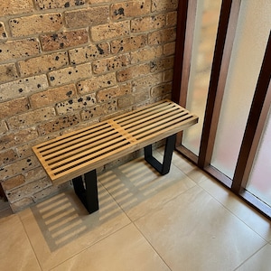 Short Nelson Bench in Ultra-matte Black. Entryway Bench - Etsy