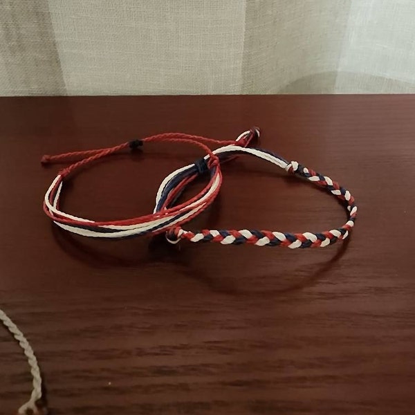 1 Twisted String Bracelet, Wax String Bracelet, Beach Jewlery, Surfer ...