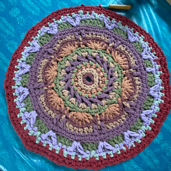 Crochet Pattern BOHO RUG Bobbiny Cord by Atergcrochet - Etsy Canada