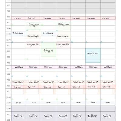 Digital Weekly Schedule for Goodnotes, 24/7 Weekly Timetable, Hourly ...