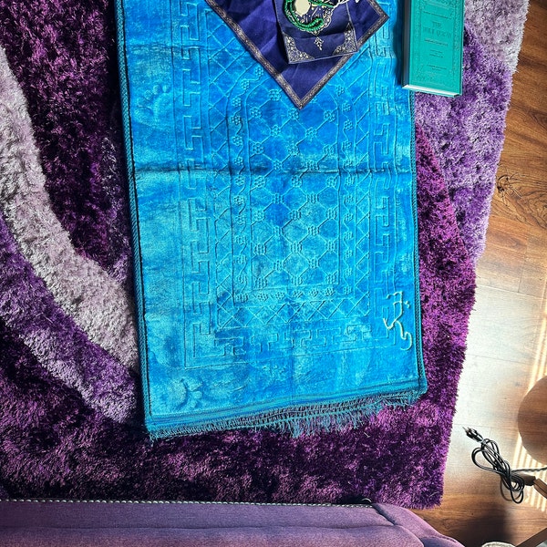 Custom 2 Prayer Mat Set With Heart, Couple Prayer Mat, Islamic Gift for ...