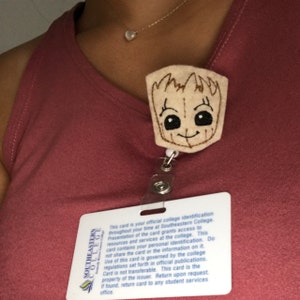 Groot ID Retractable Reel Baby Groot Felt Name Badge Lanyard Reel Combo ...