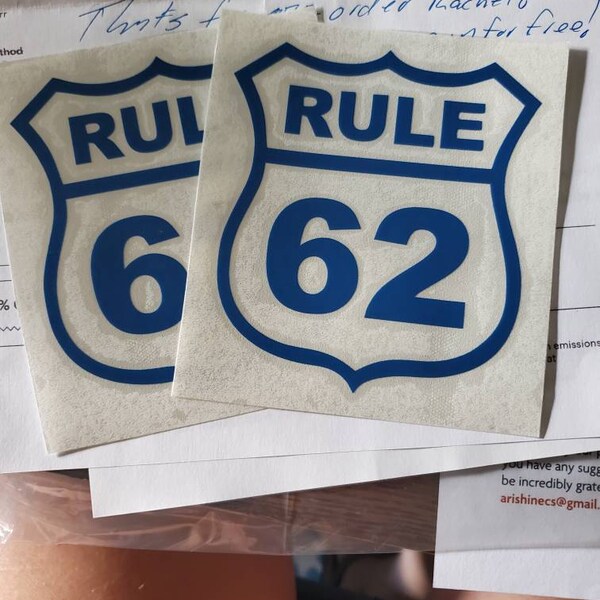 AA (alcoholics Anonymous) Rule 62 Car Truck Van Window or Bumper ...