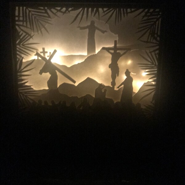 Holy Week, Cut File, 3D Shadow Box, SVG, PNG, Easter Gift, Easter ...