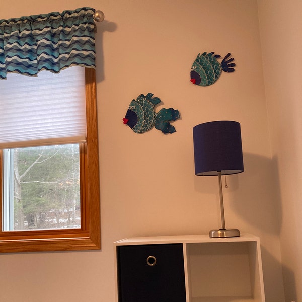 Blue Fish,blowfish Wall Hanging,under the Sea,ocean Decor,beach House ...