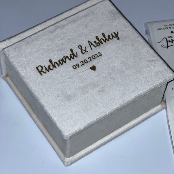 Wedding Ring Box Best Seller, Personalized Ring Box, Green Velvet Ring ...