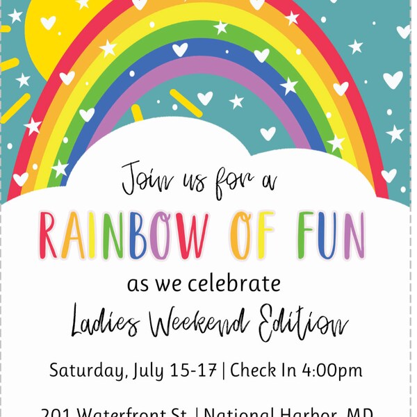 Rainbow Birthday Party Invitation | Girl Birthday Invite | Editable ...