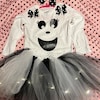 Cute Ghost Halloween Tutu Skirt and Shirt Long Sleeve Bodysuit Newborn ...