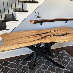 Spalted Sugar Maple Live Edge Slab 171 X 24-36 X - Etsy