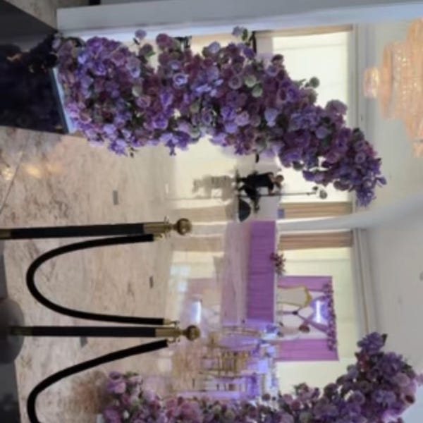 W8ft X H8.53ft Rollable Artificial Pink Rose Arch Wedding Decoration ...