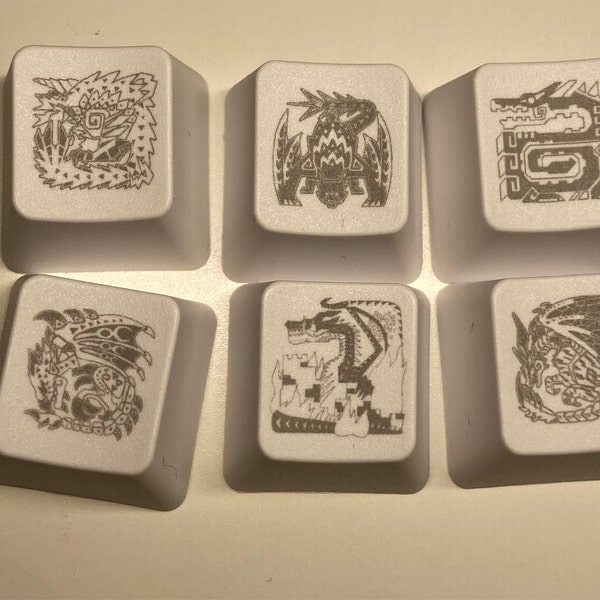 Monster Hunter Keycaps, Monsters - Etsy