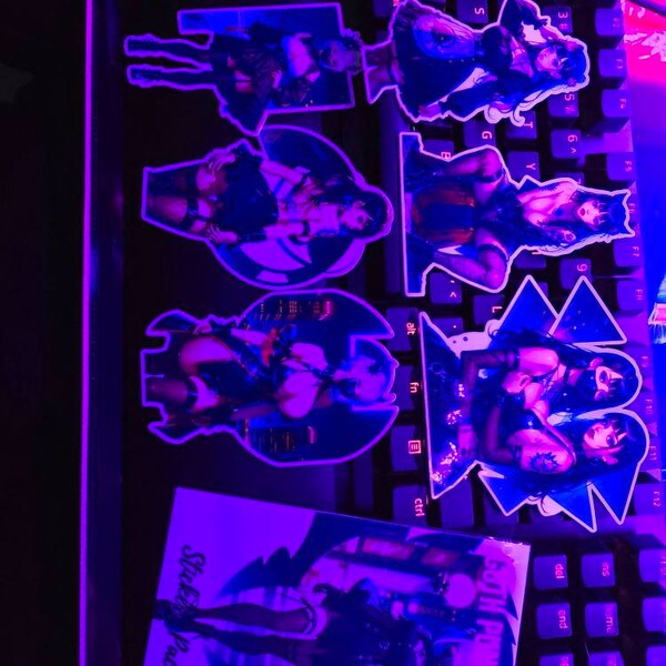 Anime Rave Girls Stickers - Party Girl, Raver Girl Waifu, Rainbow ...