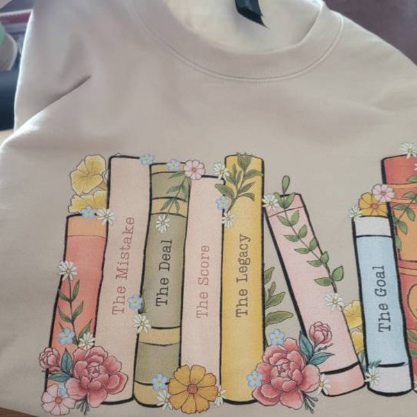 Custom Bookshelf Sweatshirt, Personalized Book Crewneck, Book ...