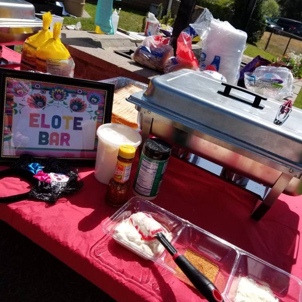 Elote Bar Sign Printable Fiesta Sign, Birthday Fiesta Sign, Fiesta ...