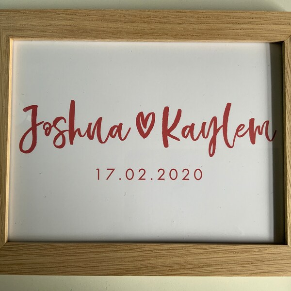 Couples Custom Print, Couples Print, Personalised Couple Prints, His ...